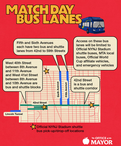 Midtown transportation plan to keep NYC moving during 2026 FIFA World ...